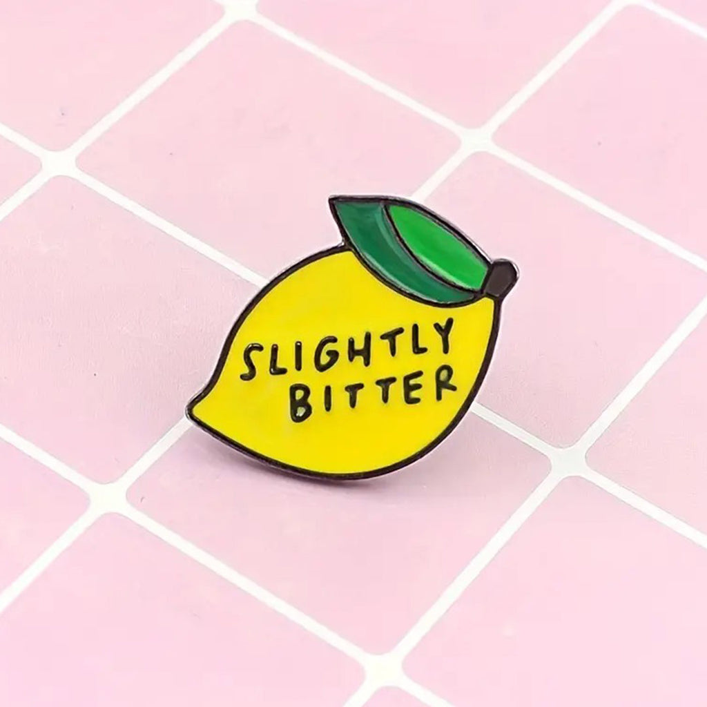 Slightly Bitter Lemon Enamel Pin – Brutalitees